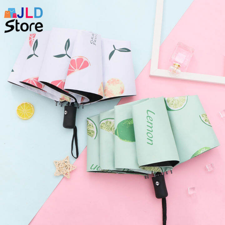 JLD Store UV Protection Umbrella Fruit Design Folding Automatic ...