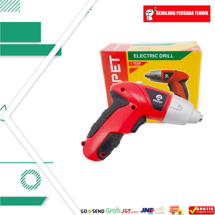 GIMPET GP - 04 bor obeng cordless screwdriver mesin 100% FULL TEMBAGA ...