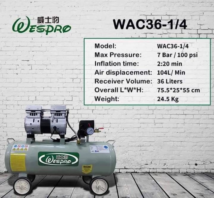 Wespro oil less 1hp air compressor | Lazada PH