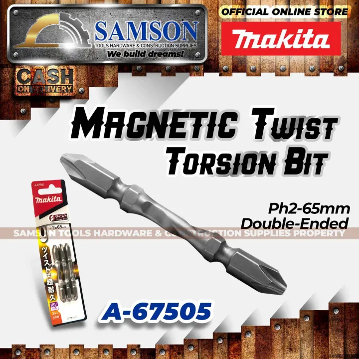 MAKITA Ph2-65mm Magnetic Twist Torsion Bit Double-Ended (A-67505 ...