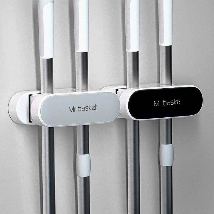 Heavy Duty Mop Holder Multipurpose Wall Mounted Organizer Storage Hooks ...
