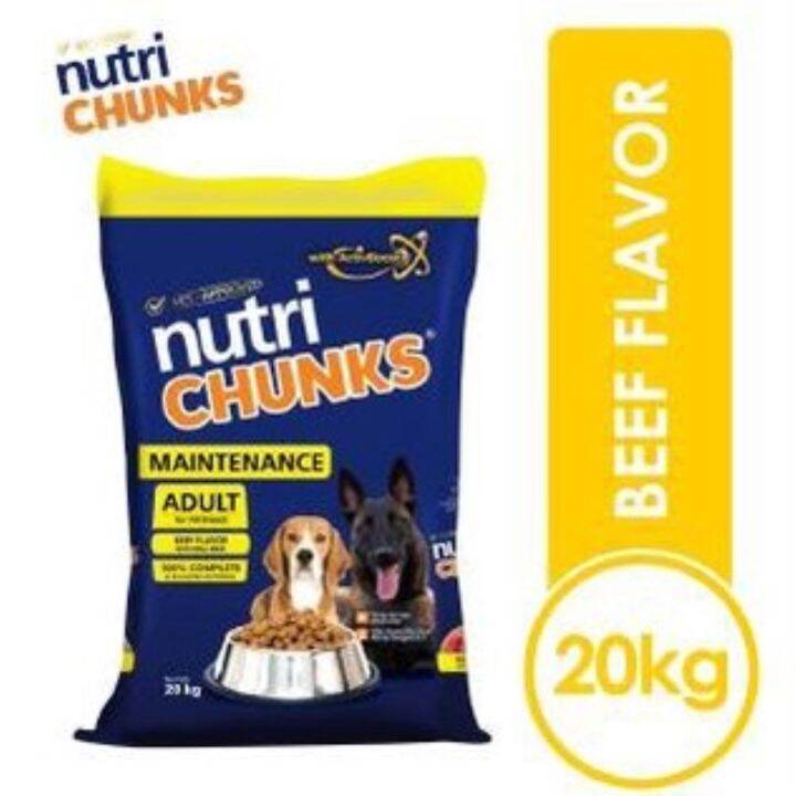 Nutri Chunks Maintenance Adult Beef 20kg | Lazada PH