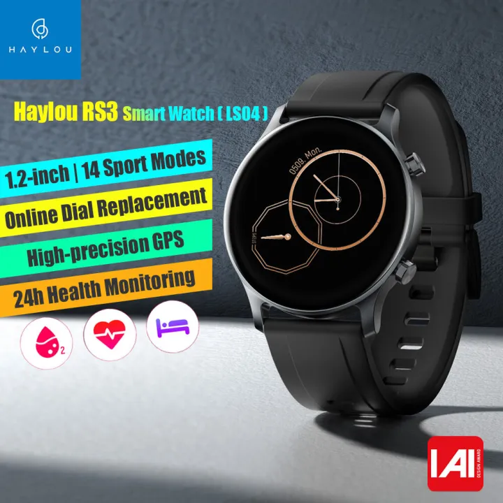 Haylou RS3 Smart Watch (LS04) Sports Bracelet 1.2-Inch AMOLED HD Display BT5.0 Fitness Tracker ...