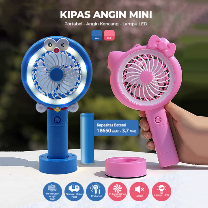 KIPAS MINI KARAKTER DILENGKAPI DENGAN LED LIGHT | Lazada Indonesia