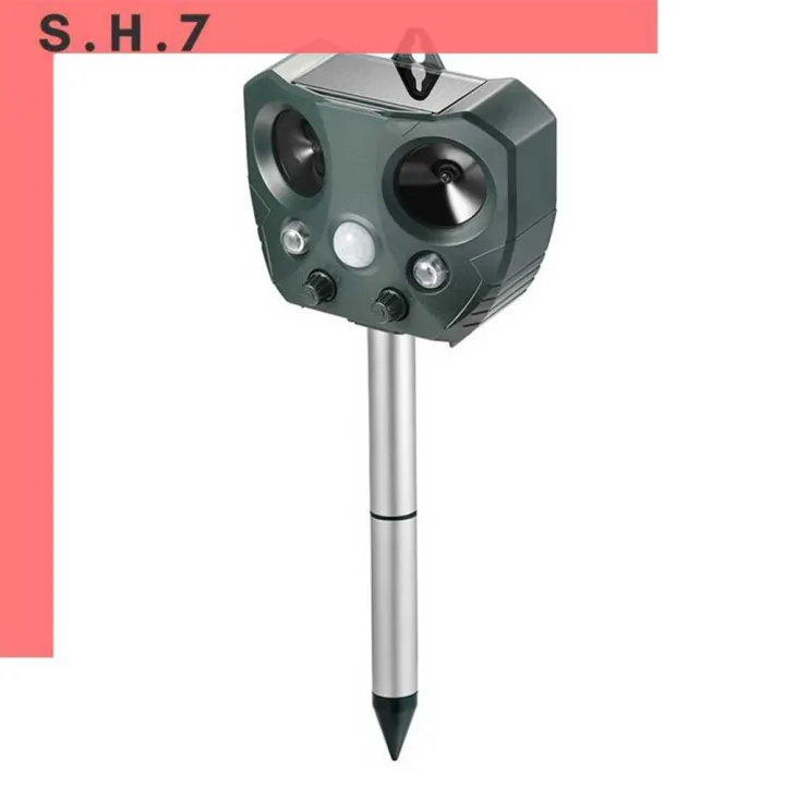 Solar Ultra Sonic Bird Dog Snake Scarer Infrared Sensor Animal ...
