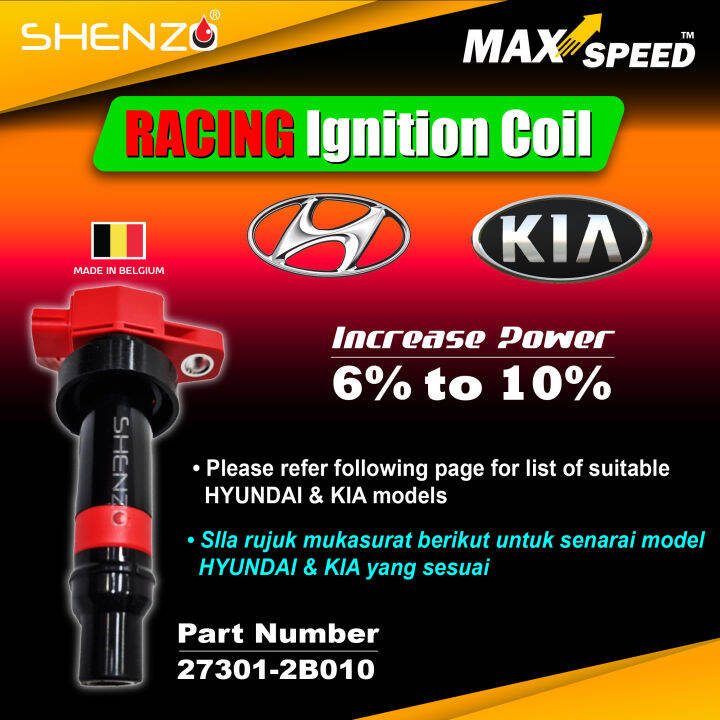 Shenzo Maxspeed High Performance Premier Ignition Coil Made In Belgium For Hyundai Avante ...
