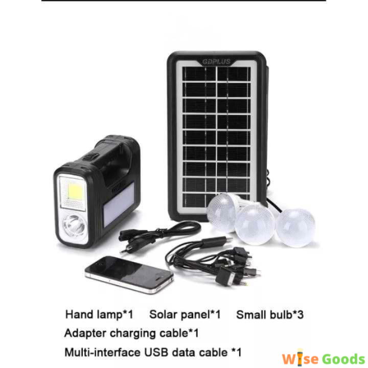 Original Solar Lighting System FM Radio Power bank Mobile Charging, GD-8017 LED Solar Light Lamp ...