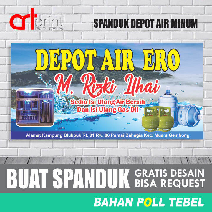 Banner DEPOT AIR MINUM - SPANDUK ISI ULANG AIR GALON - Cetak Desain ...