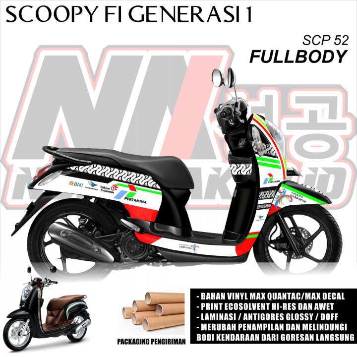 SCP 52 DECAL STICKER SCOOPY FI 2013 2014 2015 2016 MANDALIKA FULLBODY ...