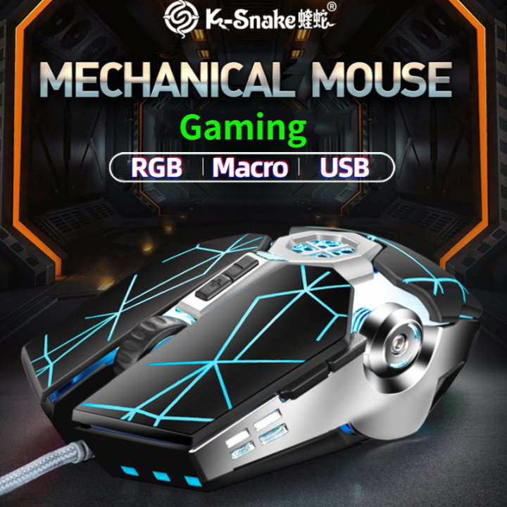Q7 RGB Mouse Gaming Macro Mice Mechanical 4 Warna Backlight Optical ...