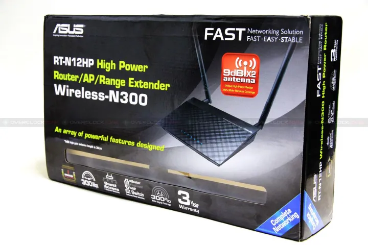 High Power N300 3-in-1 Wi-Fi Router / Access Point / Repeater RT-N12HP ...