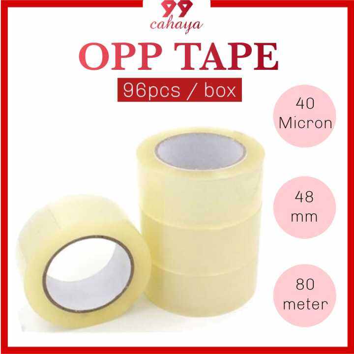 OPP Tape (Clear) 40micron X 48mm X 80meter | Lazada