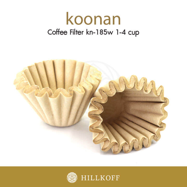 HILLKOFF : Koonan Coffee Filter 1-4 cup กระดาษกรองทรงดอกไม้ | Lazada.co.th