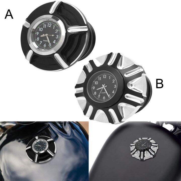 Motorcycle Fuel Gas Tank Vented Decorative Oil Cap With Clocks For ...
