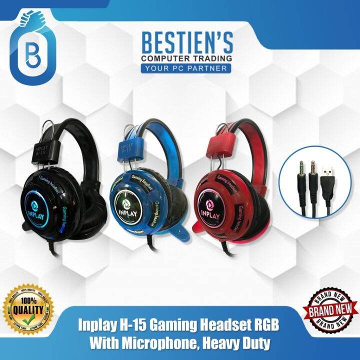 【COD】 Inplay H-15 Gaming Headset RGB With Microphone Heavy Duty | Lazada PH