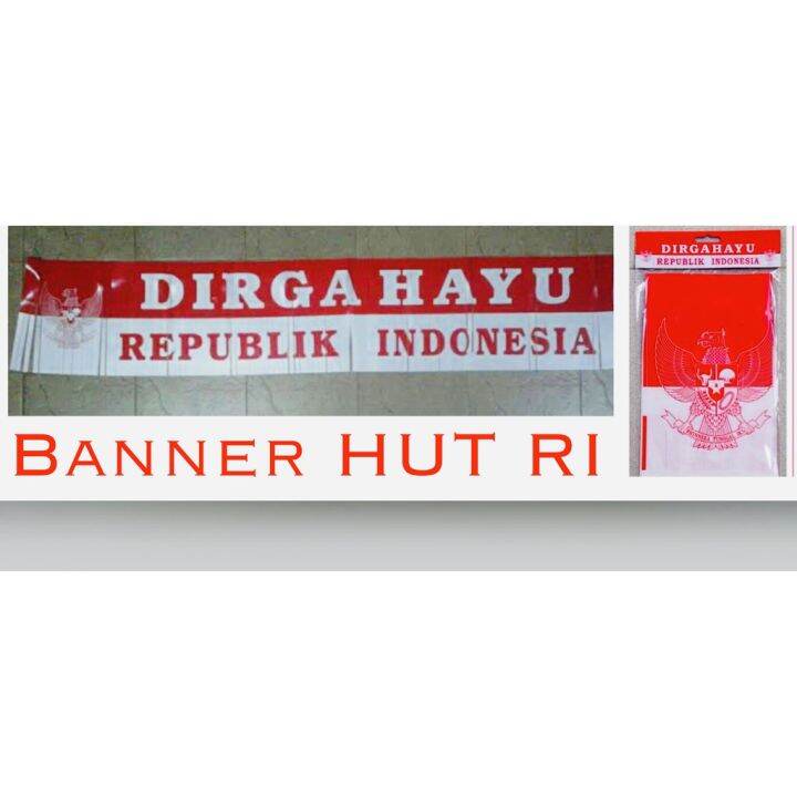 Tulisan Rumbai BANNER Dirgahayu HUT RI Merah Putih | Lazada Indonesia