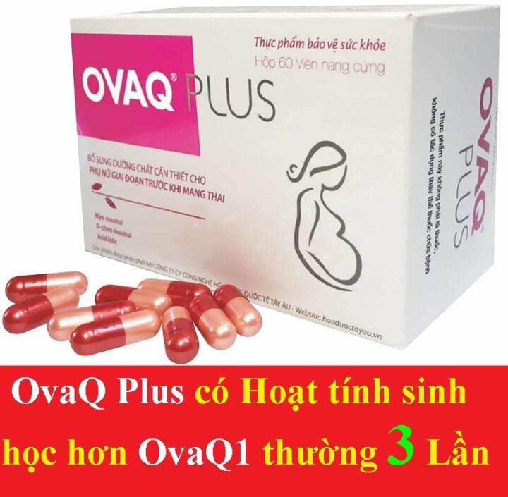 ovaq plus hộp 60 viên khỏe trứng hỗ trợ mang thai tự nhiên (ovaq1 ovaq ...