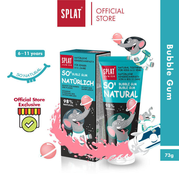 SPLAT JUNIOR Series Toothpaste (ages 6 - 11) - Bubble Gum[73g] EXP FEB ...