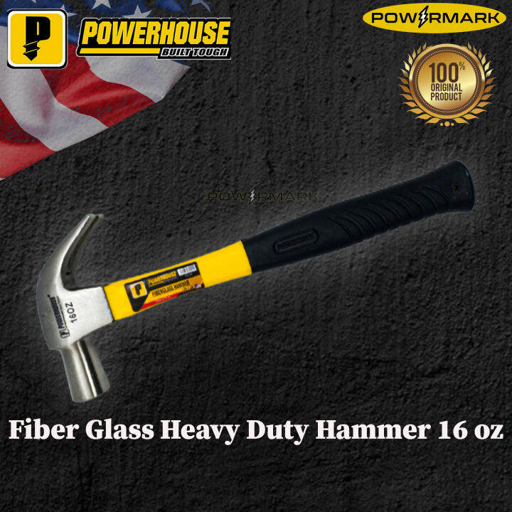 POWERHOUSE Fiber Glass Heavy Duty Hammer 16 oz [POWERMARK | PHT ...