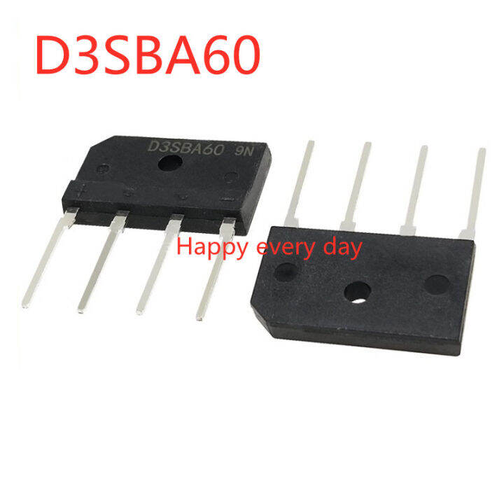 5Pcs D3SBA60 DIP4 D3SB60 rectifier bridge stack 3A 600V row bridge flat ...