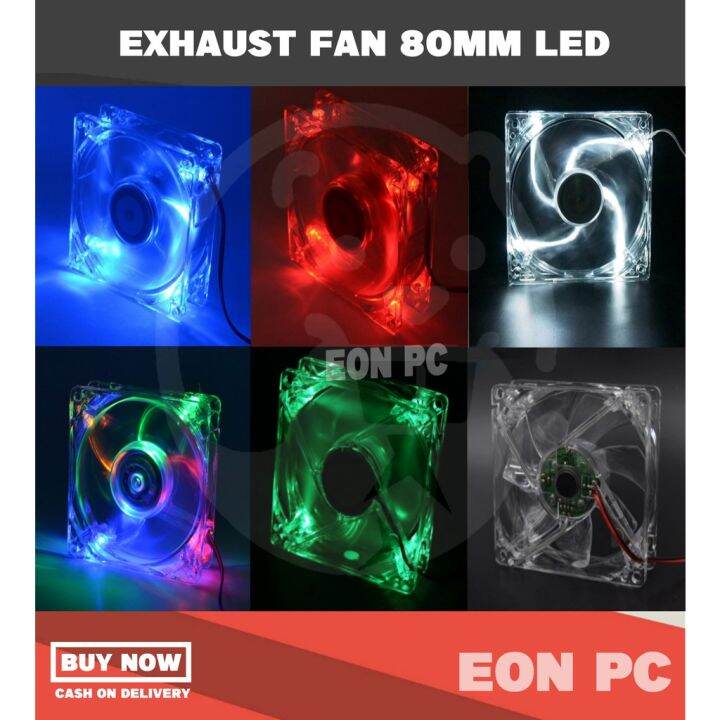 LED CPU CASING FAN 80MM RGB RED BLUE WHITE MOLEX | Lazada PH