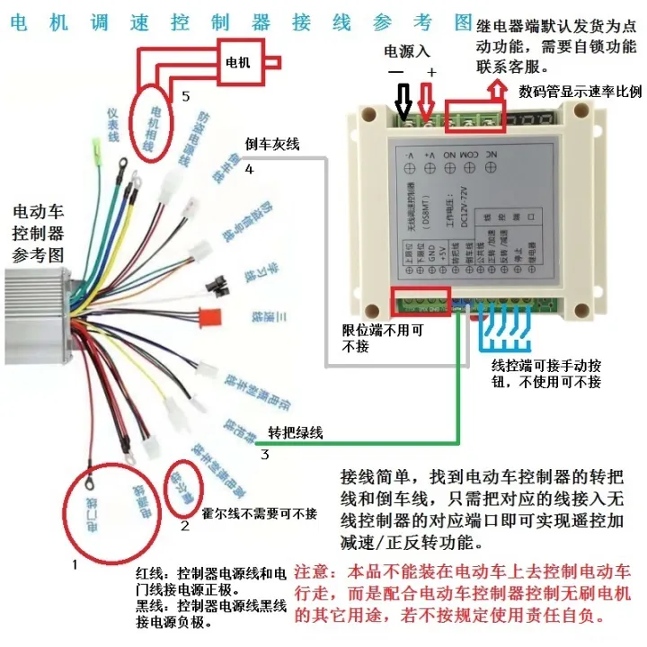 Speed reduction brushless motor wireless controller remote control ...