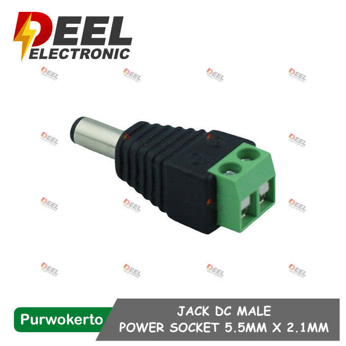 JACK DC MALE POWER SOCKET 5.5MM X 2.1MM DC JACK POWER ADAPTER | Lazada ...