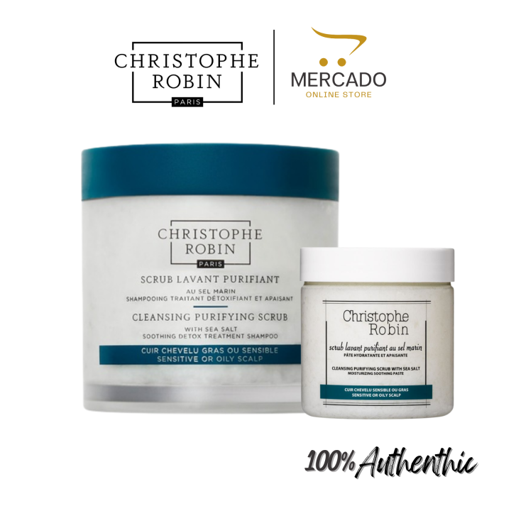 Christophe Robin Cleansing Purifying Hair Scrub with Sea Salt 250ml or ...