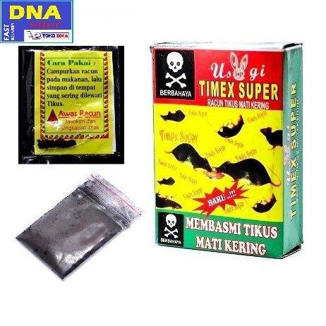Racun Pembasmi Tikus TIMEX SUPER Ampuh Mati Kering Tidak Bau | Lazada ...