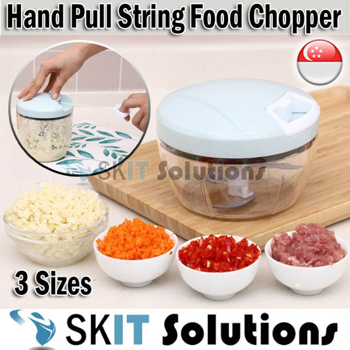 【SKIT SG】Manual Hand Pull String Food Speedy Chopper for Meat Garlic ...