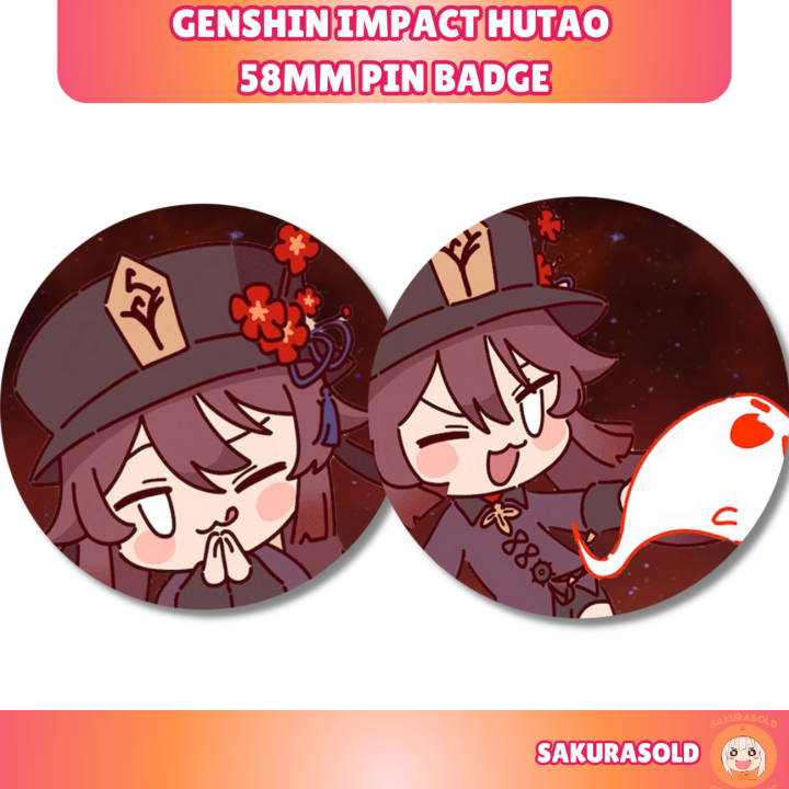 Genshin Impact Pin Badge Genshin Pin Genshin Impact Badges Hu Tao Badge Hutao Pin Glossy Pin ...