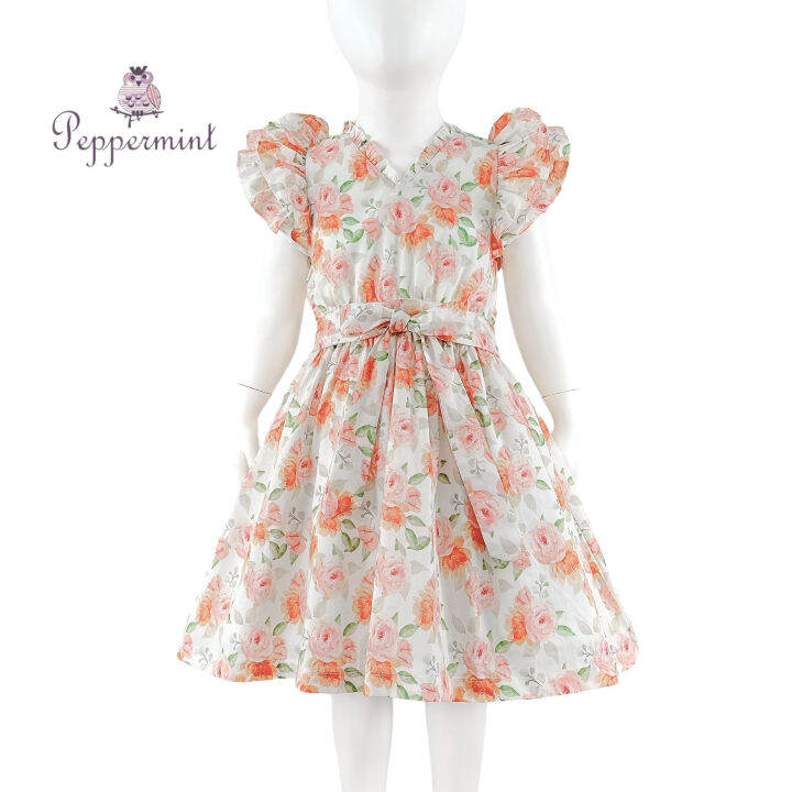 Peppermint Kids Gio Dress (Pink/Orange/Green) | Lazada PH
