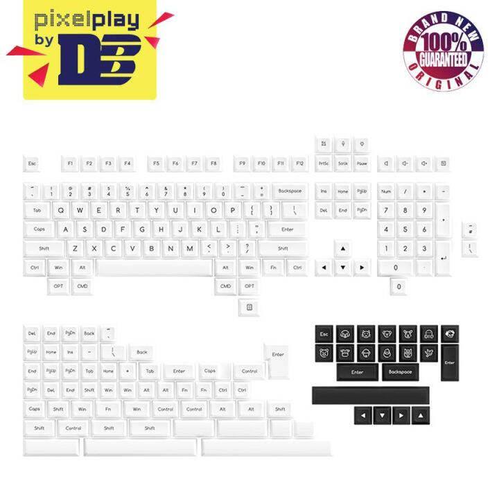 AKKO Black On White Keycaps Set ABS SAL 195 Key | Lazada PH