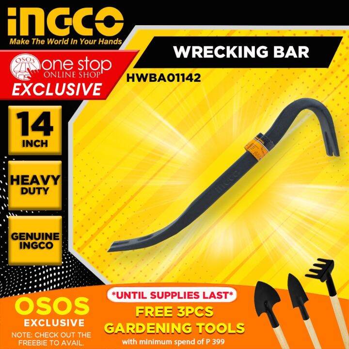 INGCO Wrecking Bar 14" | 24" | 36" | 48" ING-HT OSOS | Lazada PH