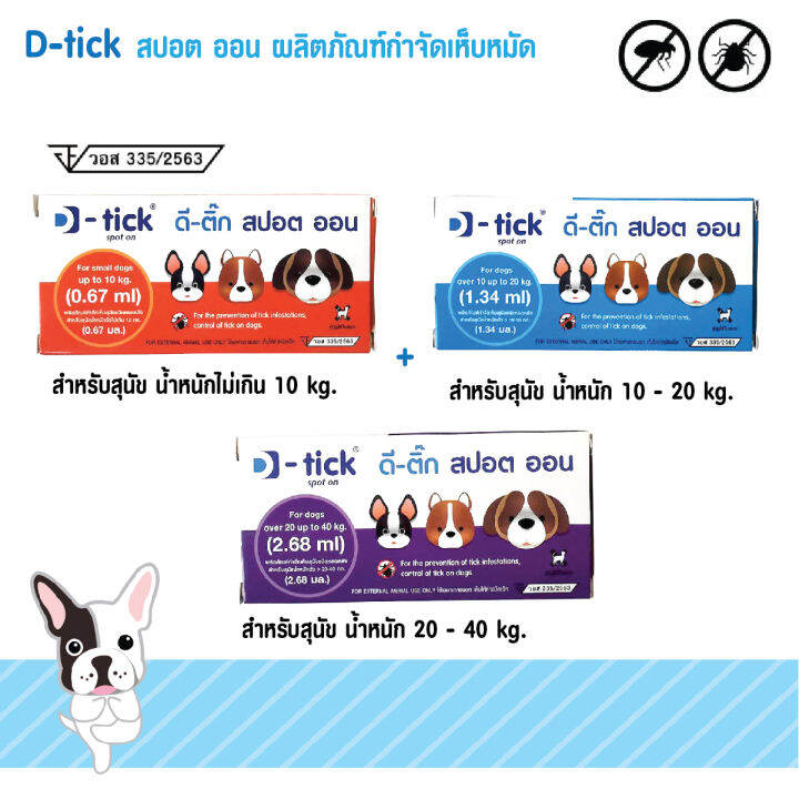 D-tick ดี-ติ๊ก สปอต ออน ยากำจัดเห็บหมัด ผลิตภัณฑ์กำจัดเห็บหมัด สำหรับ ...