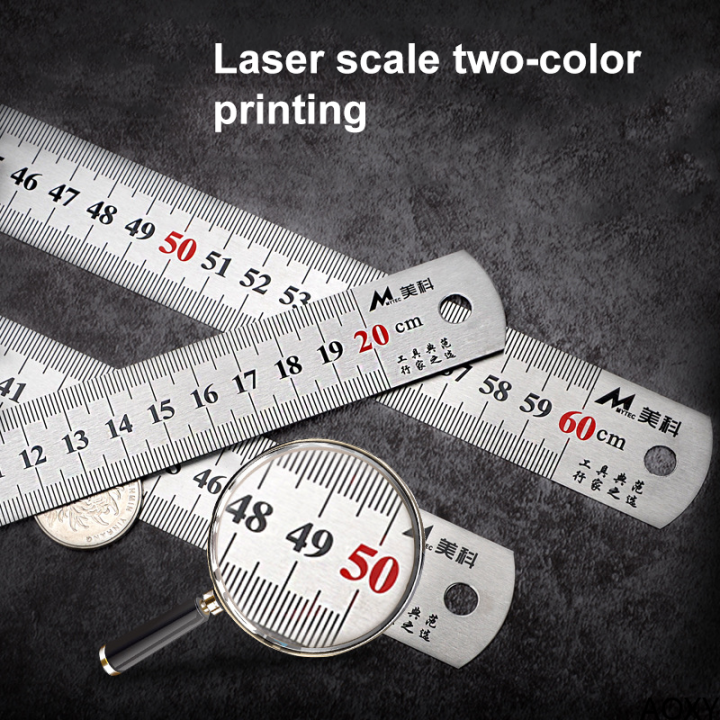 MYLife Stationary School Supplies Metal Ruler 20Inches Ruler 50cm ...