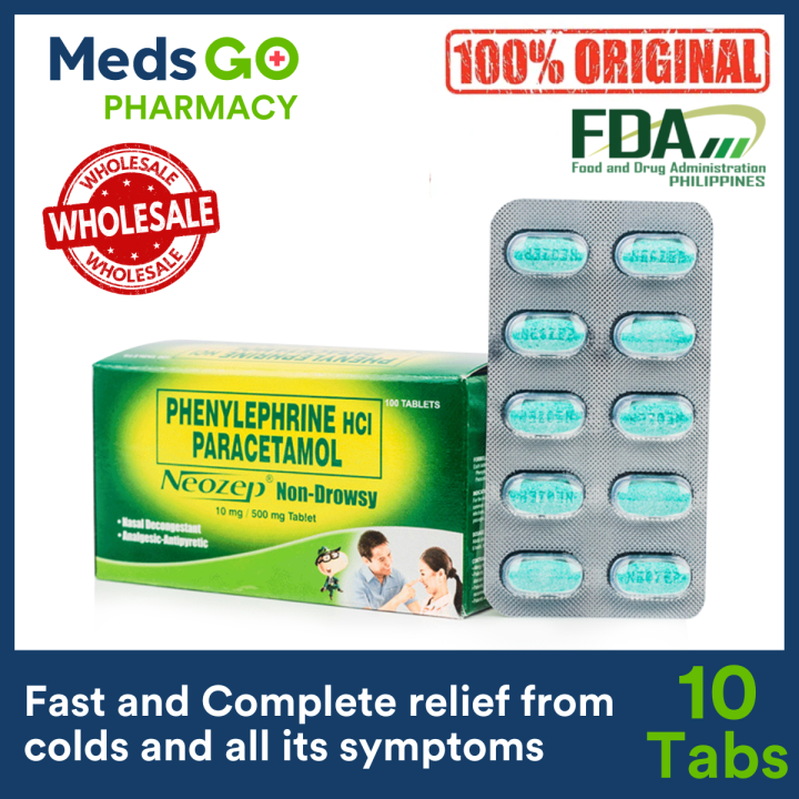 NEOZEP NON-DROWSY 10mg / 500mg 10 Tablets | Lazada PH