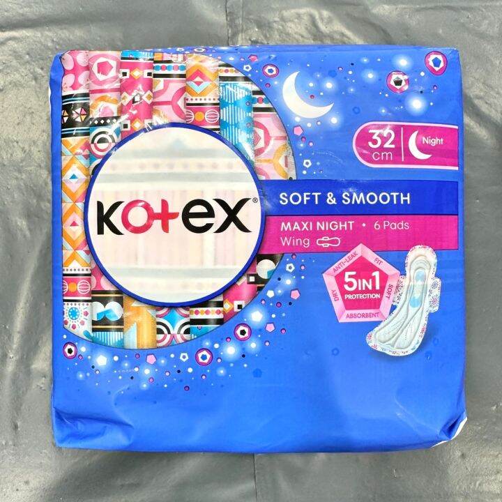 Kotex Soft & Smooth Maxi Night 32cm Wing Pads | Lazada