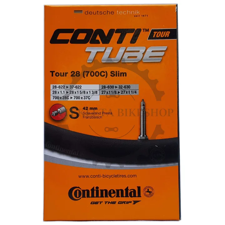 INNER TUBE TOUR 28 (CONTINENTAL) 700C SLIM 28C - 37C 42MM WHOLESALE ...