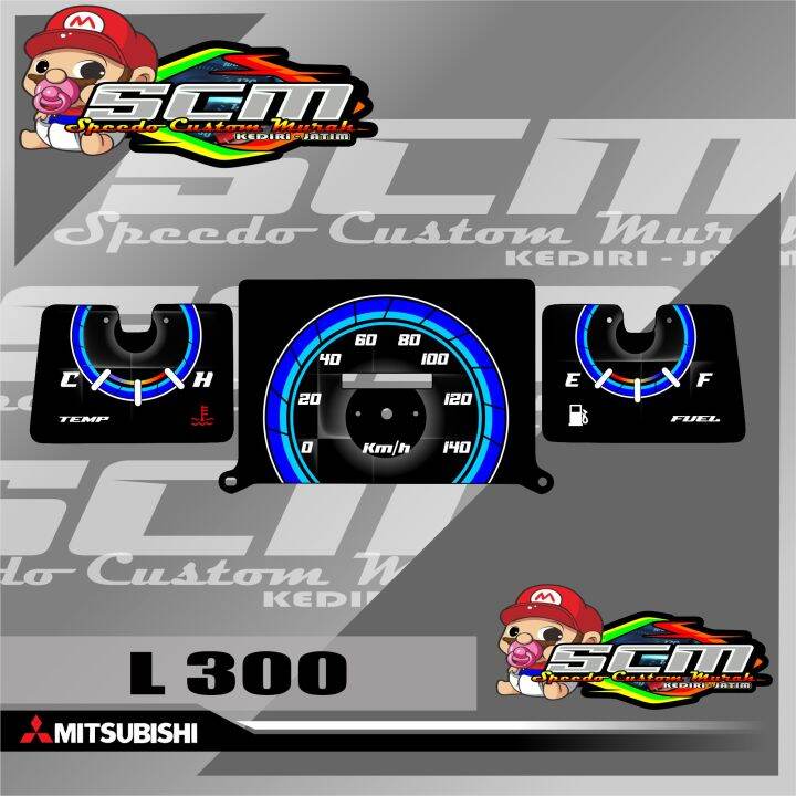 papan speedometer custom mobil L300 biru panel spido meter custom L300 ...