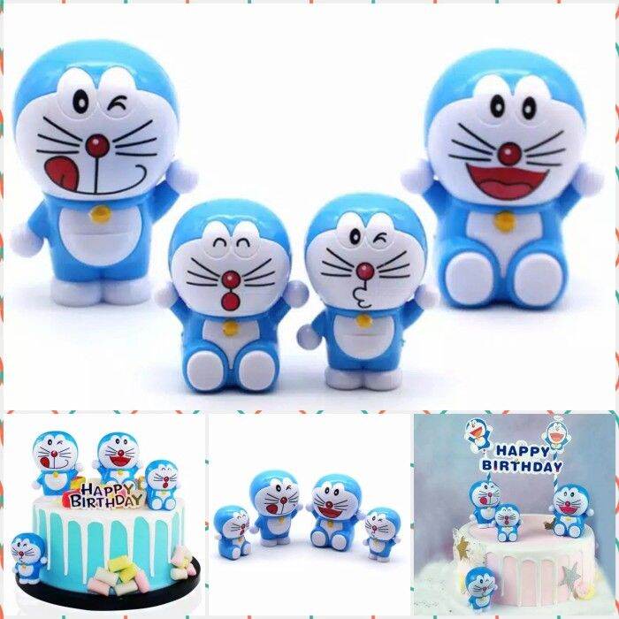 Topper Cake Birthday Doraemon Hiasan Kue Tart Ulang Tahun | Lazada ...