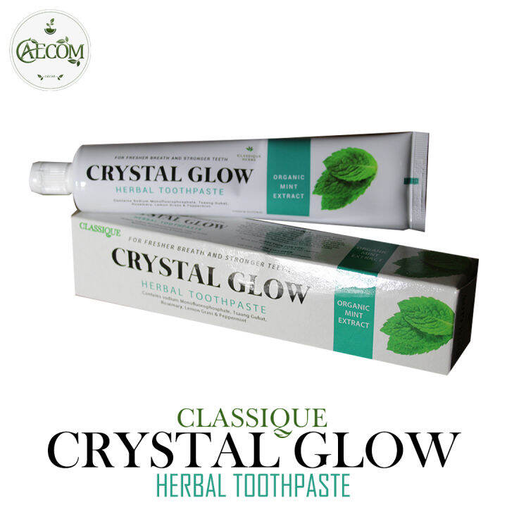 CAECOM-CRYSTAL GLOW HERBAL TOOTHPASTE BY CLASSIQUE RICH IN NATURAL ...