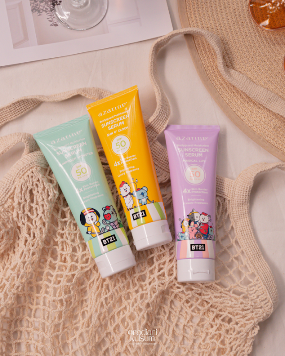 Azarine x BT21 Body Guard Moisturizer Sunscreen Serum 100ml SPF 50 PA ...