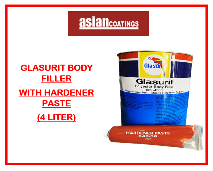 glasurit body filler with hardener paste / masilya in 4liters/1gallon ...