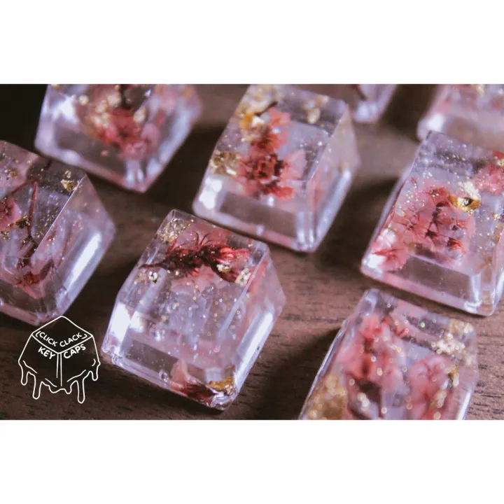 [Plum Blossoms] 1 PIECE Artisan Resin Keycap for Mechanical Keyboard ...