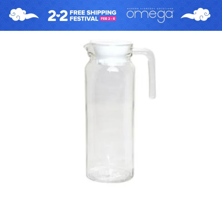 Omega Houseware Larix 1L Round Clear Glass Pitcher | Lazada PH