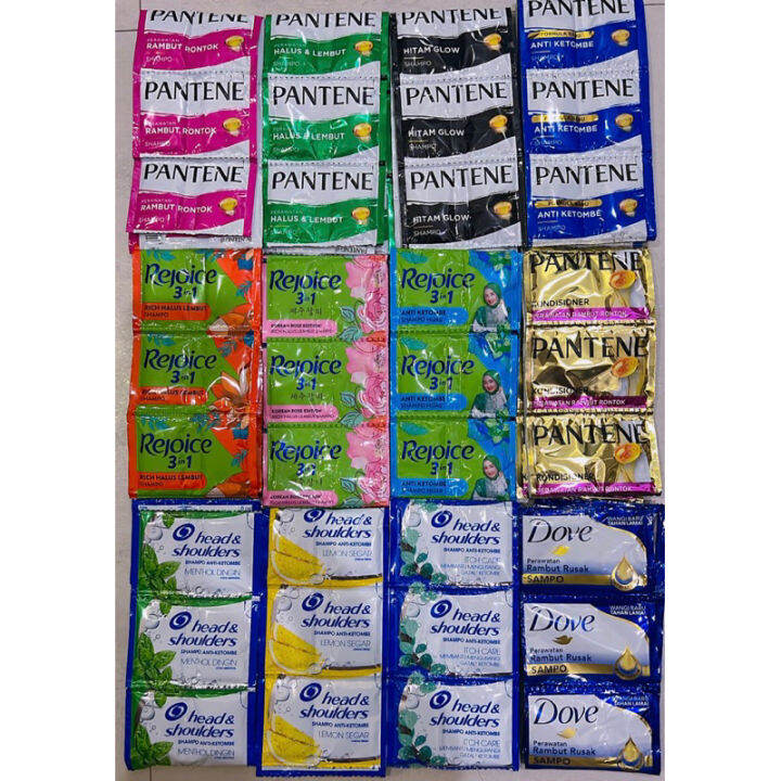 (1 Renteng 24 sachet) Rejoice Shampo Shampoo | head & shoulders I ...