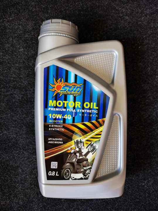 SUN RACING FULLY SYNTHETIC MOTOR OIL 10w-40 800mL (Made in Taiwan ...