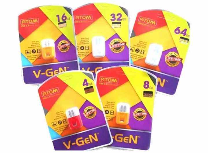 USB Flashdisk 8 / 16 / 32GB V-gen Atom Penyimpanan Data Kerja / Sekolah ...