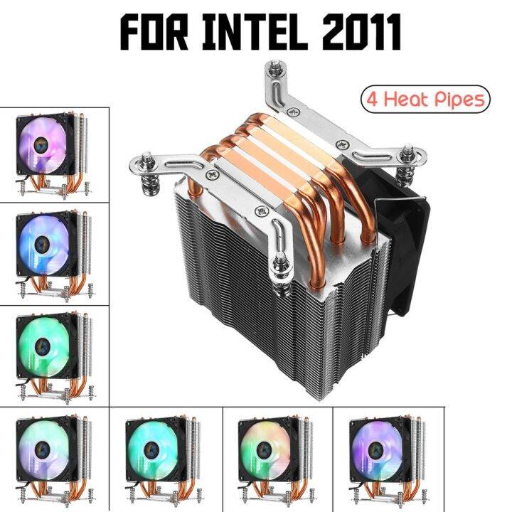 4 Copper Heatpipe CPU Cooler for Aurora Light Cooling Fan 90mm with RGB ...